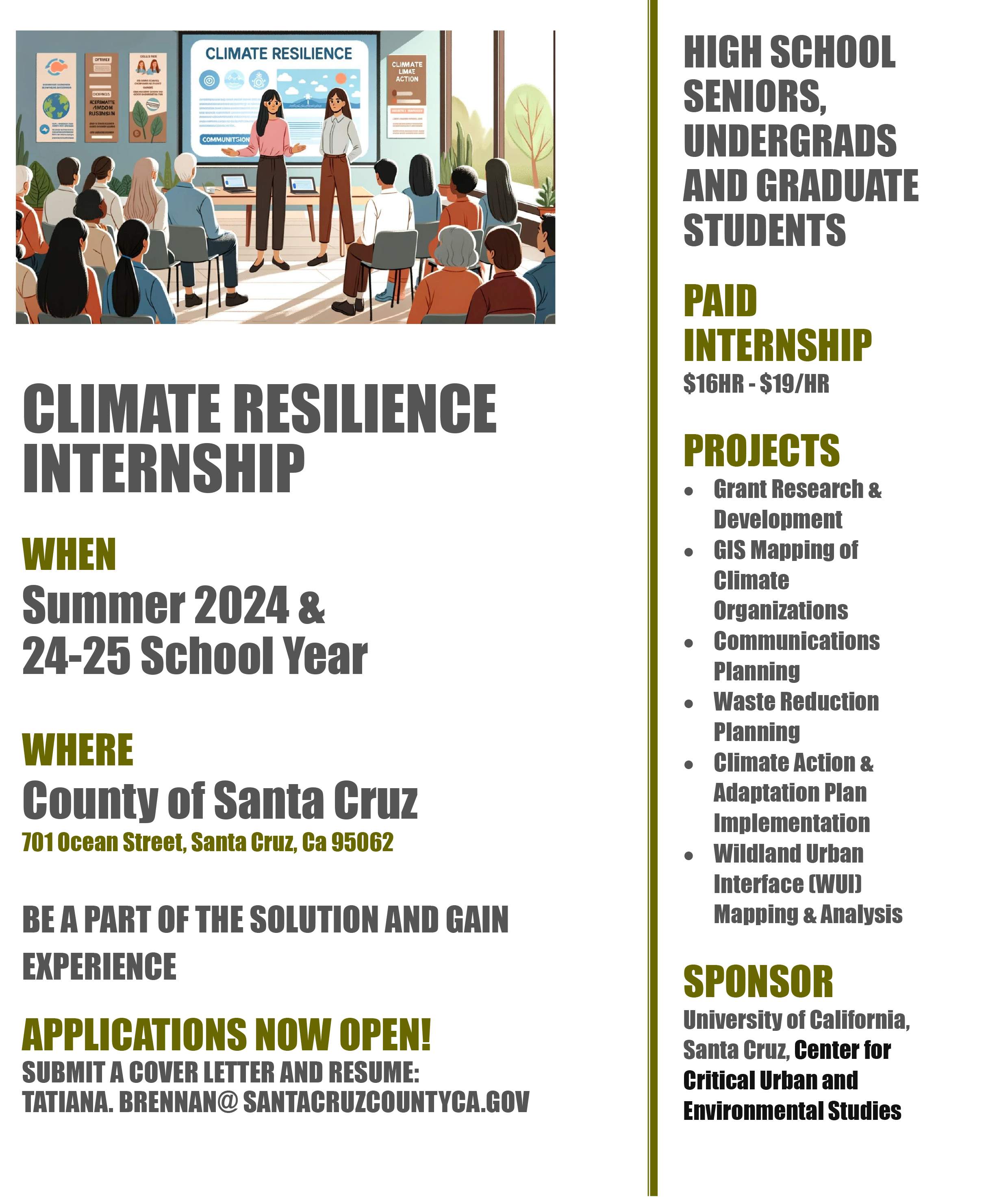 CLOSED - Climate Resilience Internship